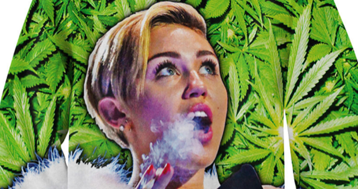 Miley Cyrus Tokin' Weed Sweatshirt